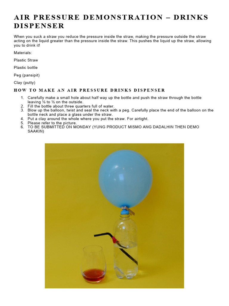 Air Pressure Drinks Dispenser Guide | PDF | Cooking, Food & Wine | Home ...