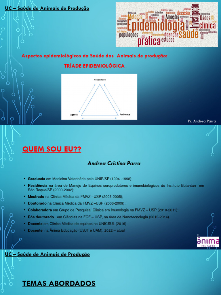 1 - Triade Epidemiológica Com Plano de Ensino 2024 1 | PDF | Antígeno | Sistema imunológico