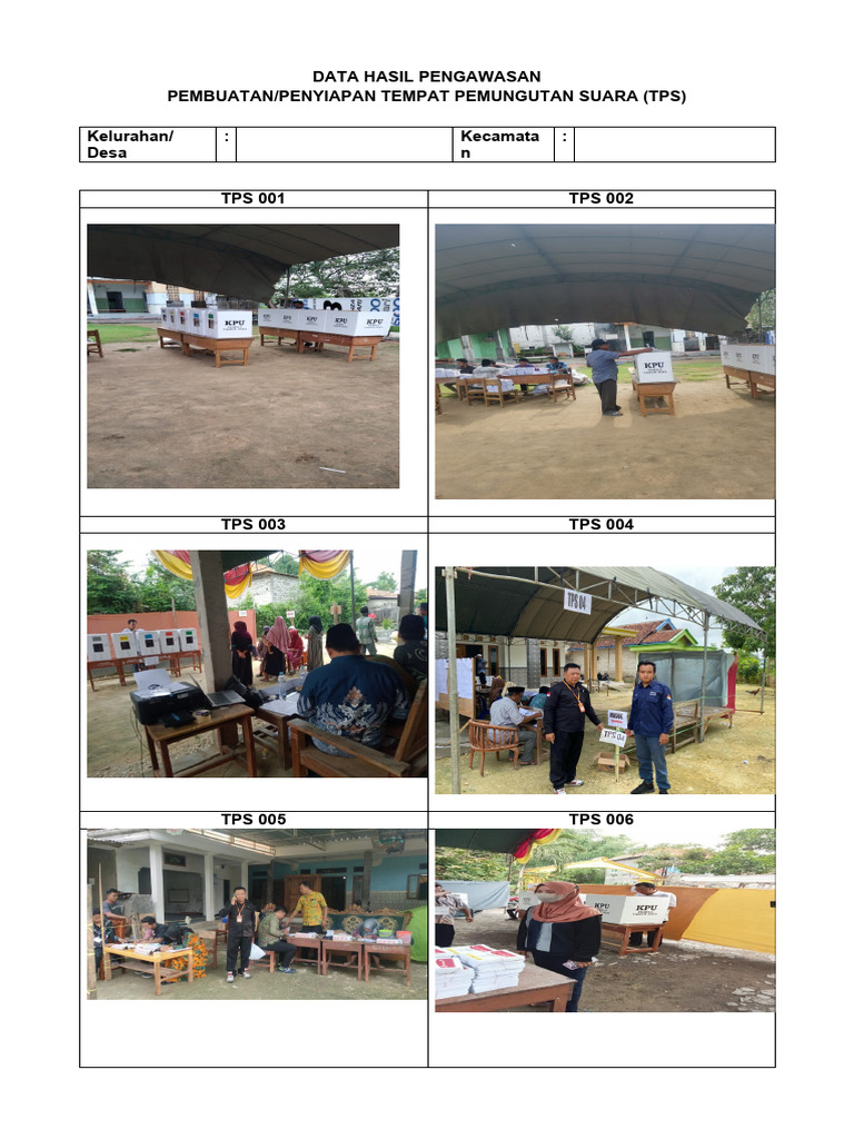 Data Hasil Pengawasan TPS 2024-1 | PDF