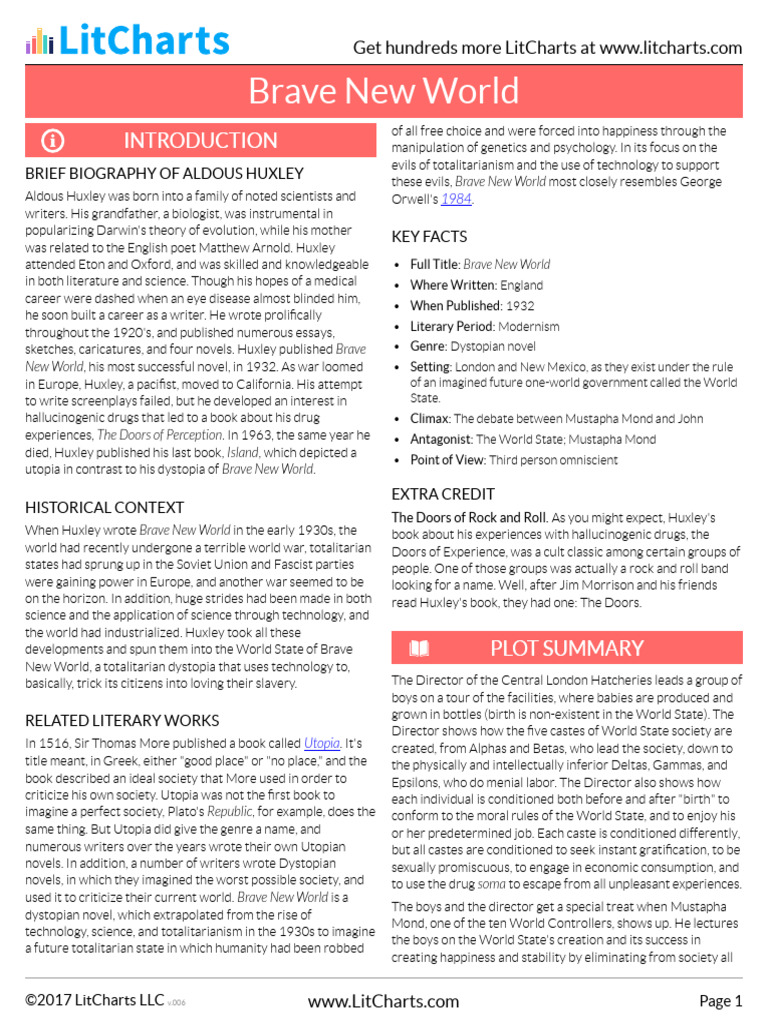 Brave New World LitChart | PDF