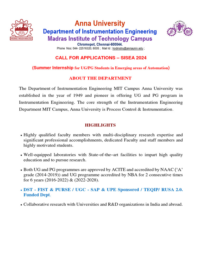 SISEA 2024: Automation Internship Call | PDF | Embedded System | Programmable Logic Controller