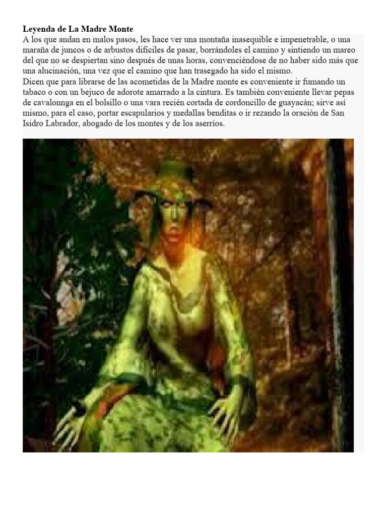 Leyenda de La Madre Monte | PDF