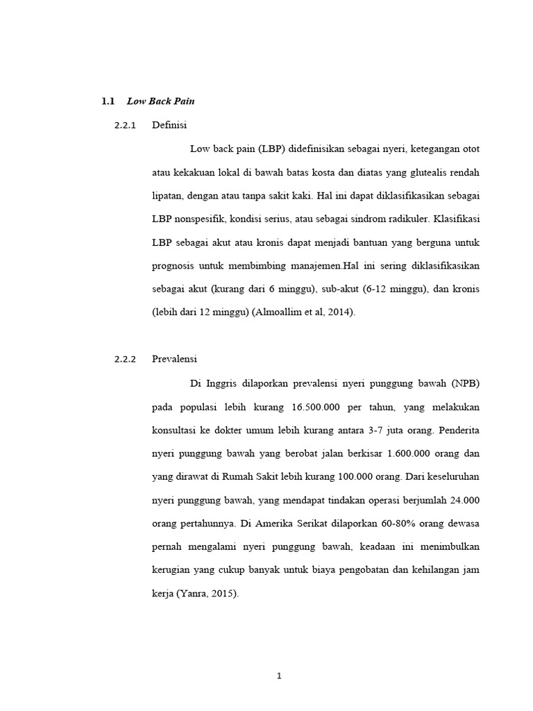 Pengertian LBP | PDF