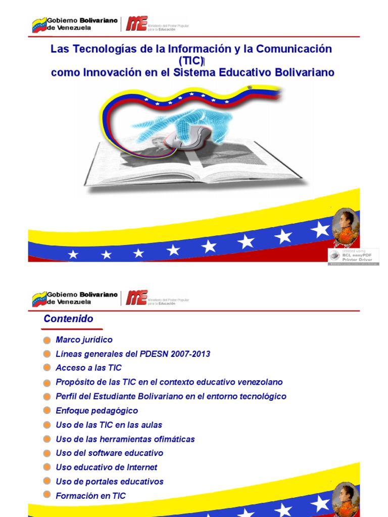 Las Tecnolog Í As de La Informaci Ó N y La Comunicaci Ó N (TIC) Como Innovaci Ó N en El Sistema ...