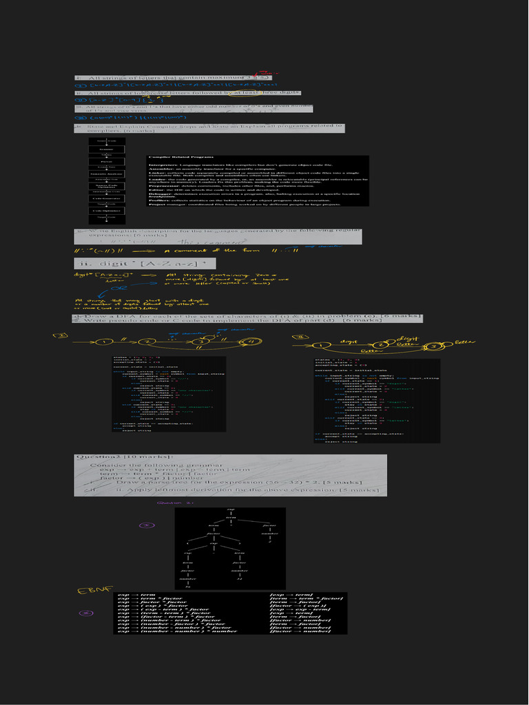 Compilers Midterm 2022-23 - Revised | PDF