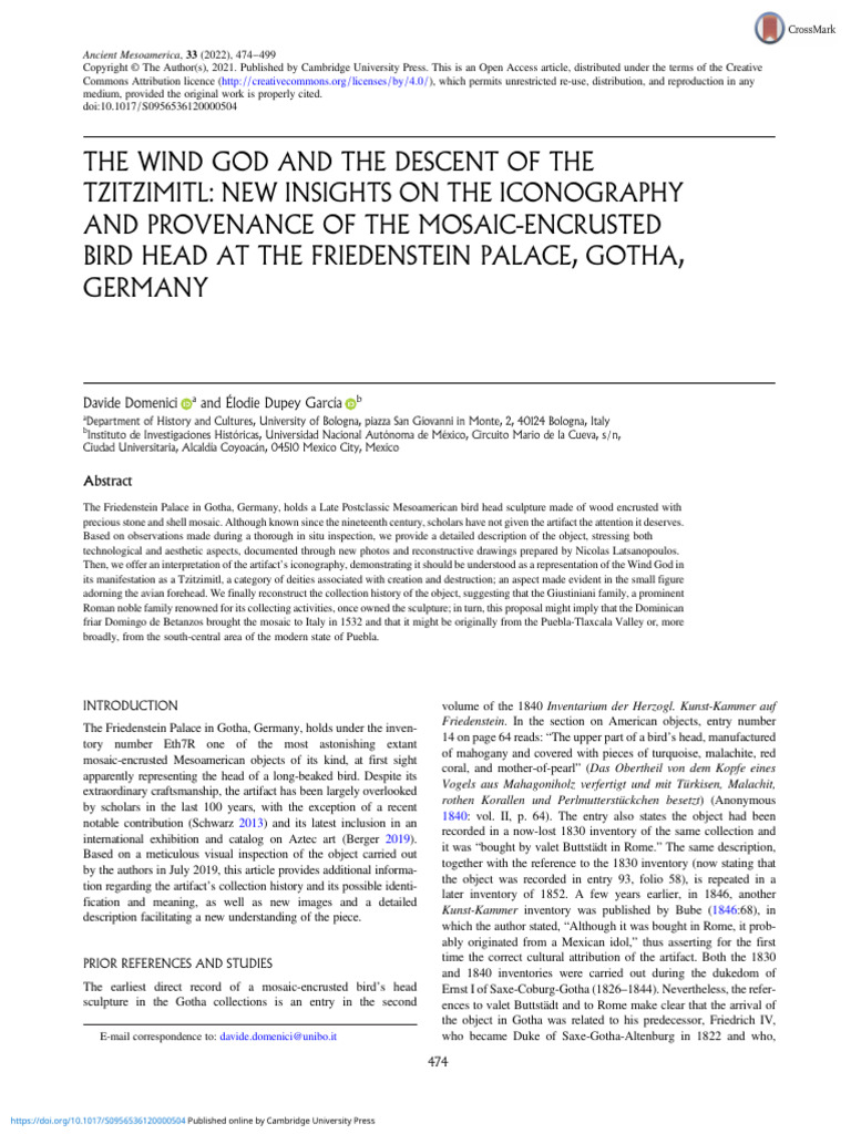 Wind God and The Descent of The Tzitzimitl New Insights On The ...