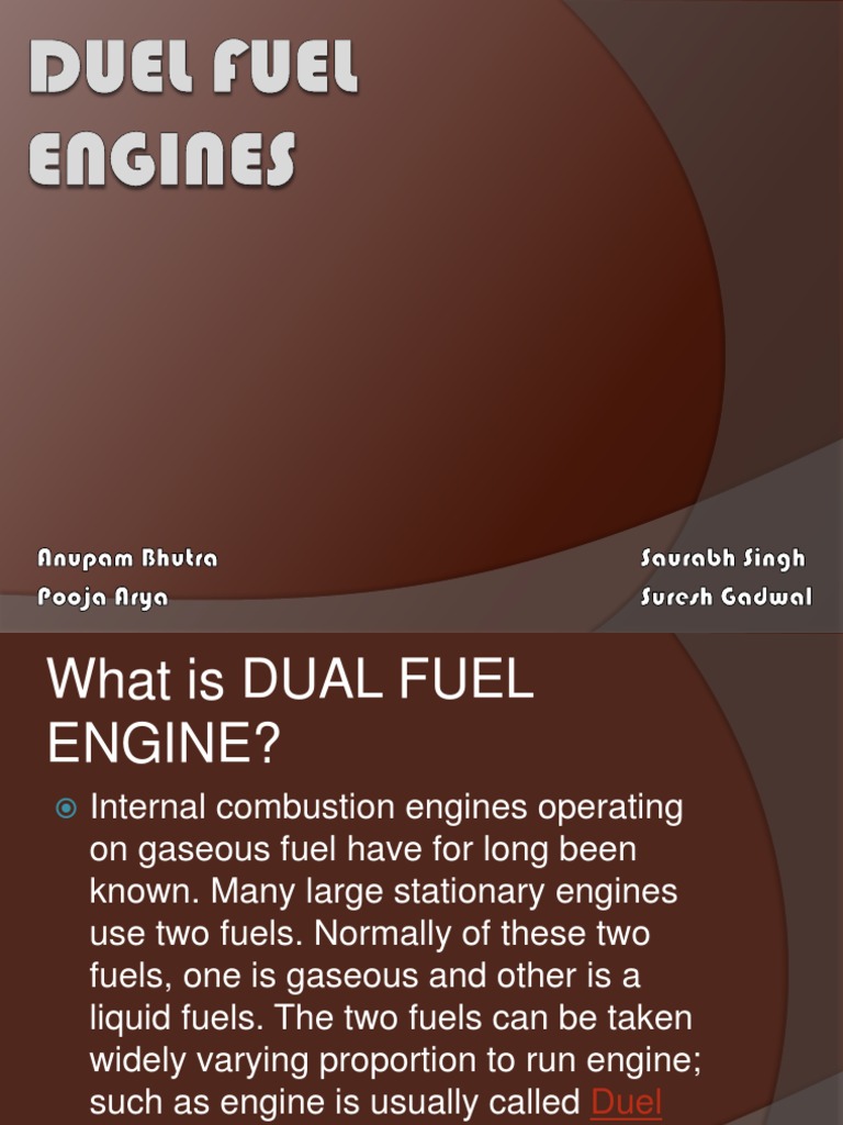 Dual Fuel Engines | PDF | Internal Combustion Engine | Diesel Engine