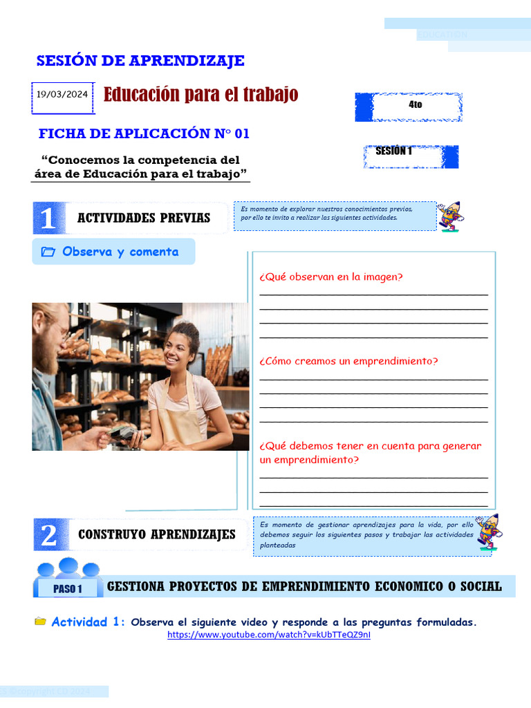 4° Ficha Aplc.-Competencias Del Área - Ept | Descargar gratis PDF | Iniciativa empresarial ...