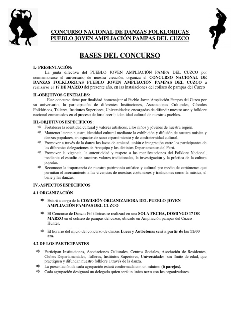 Concurso Danzas | PDF | Folklore | Bailes