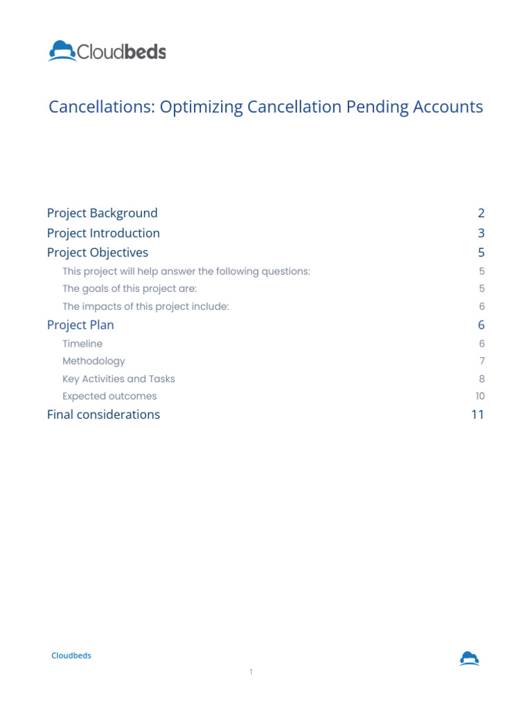 Process Efficiency Improvement Proposal - Improving Cancellation ...