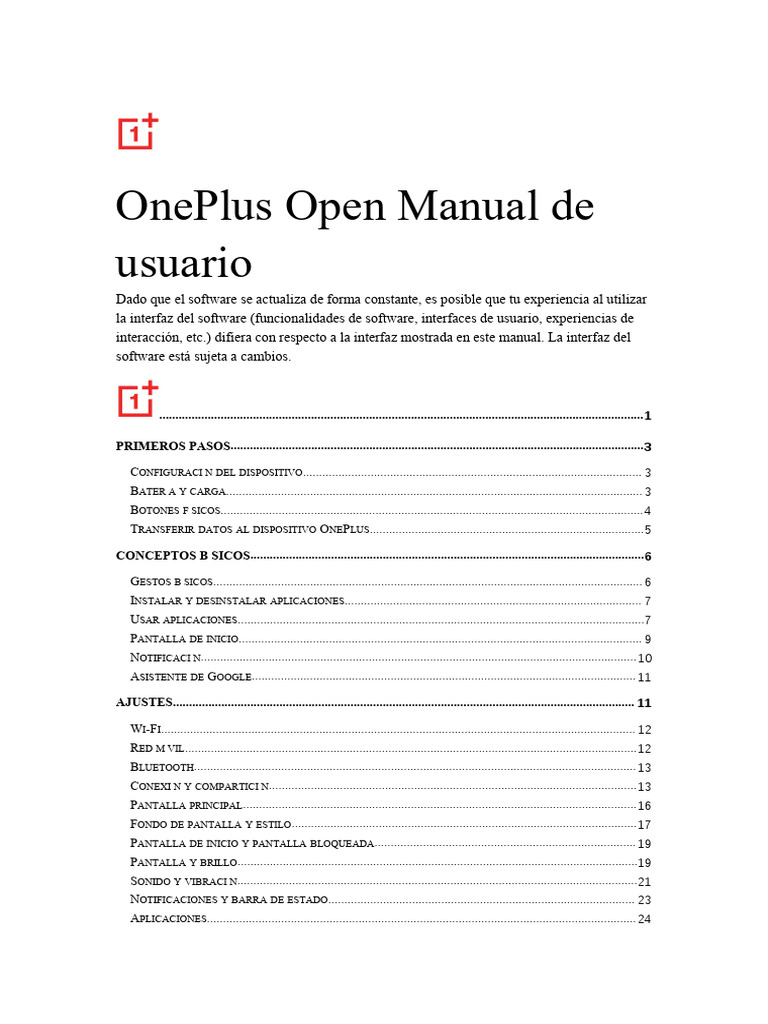 OnePlus Open User Manual Es | PDF | Punto de acceso inalámbrico | Red ...