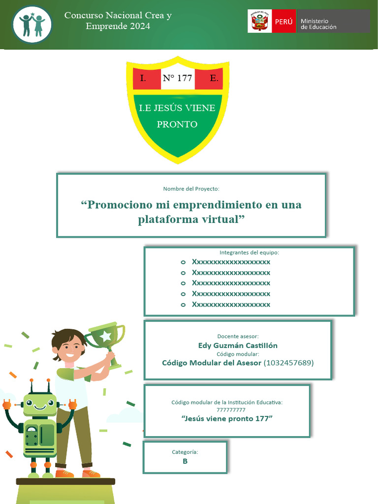 Proyecto Crea y Emprende 2024 | PDF | Iniciativa empresarial | Internet