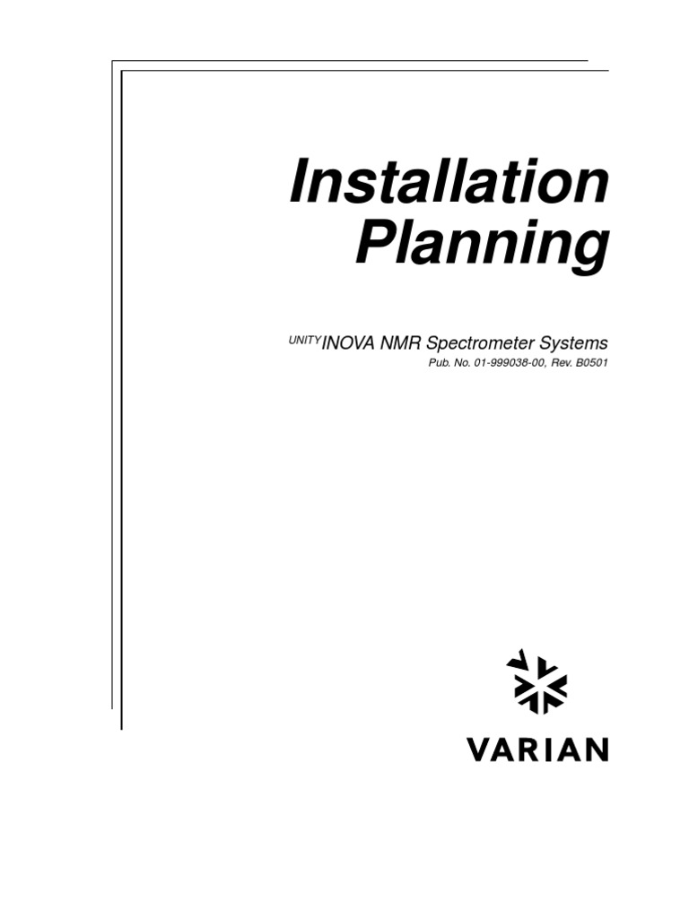 Installation Planning For INOVA Systems 01 999038 00 Rev B0501 ...
