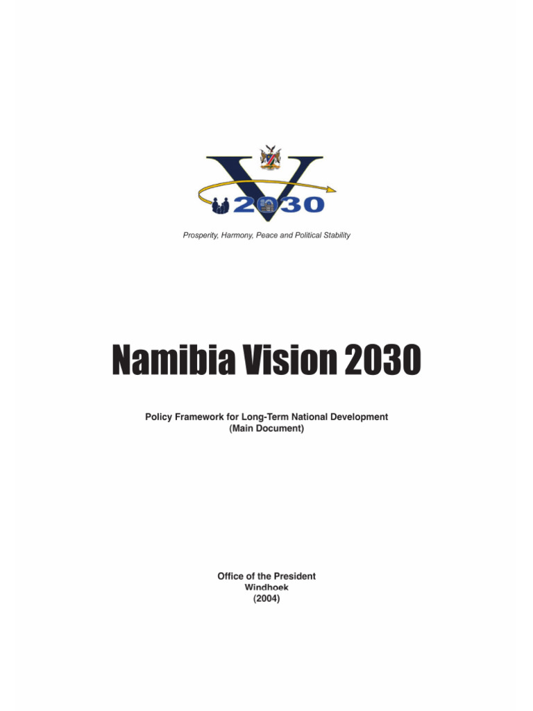 Namibia Vision 2030 Overview | PDF | Namibia | Sustainability