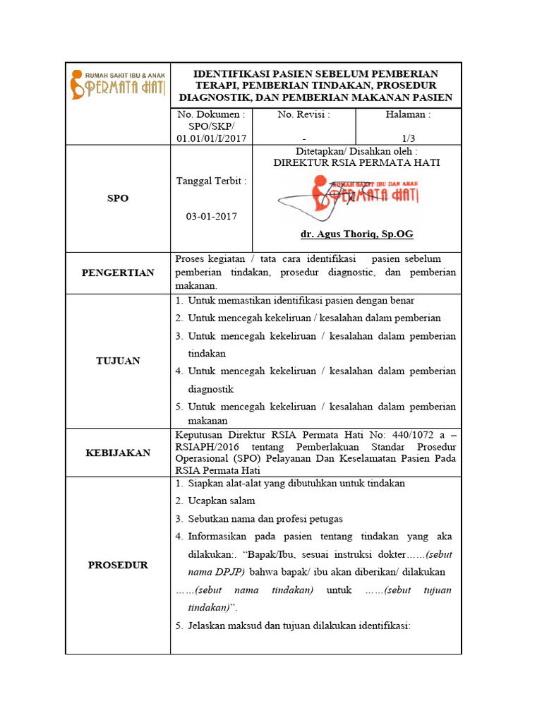Ph Spo Identifikasi Pasien Pdf