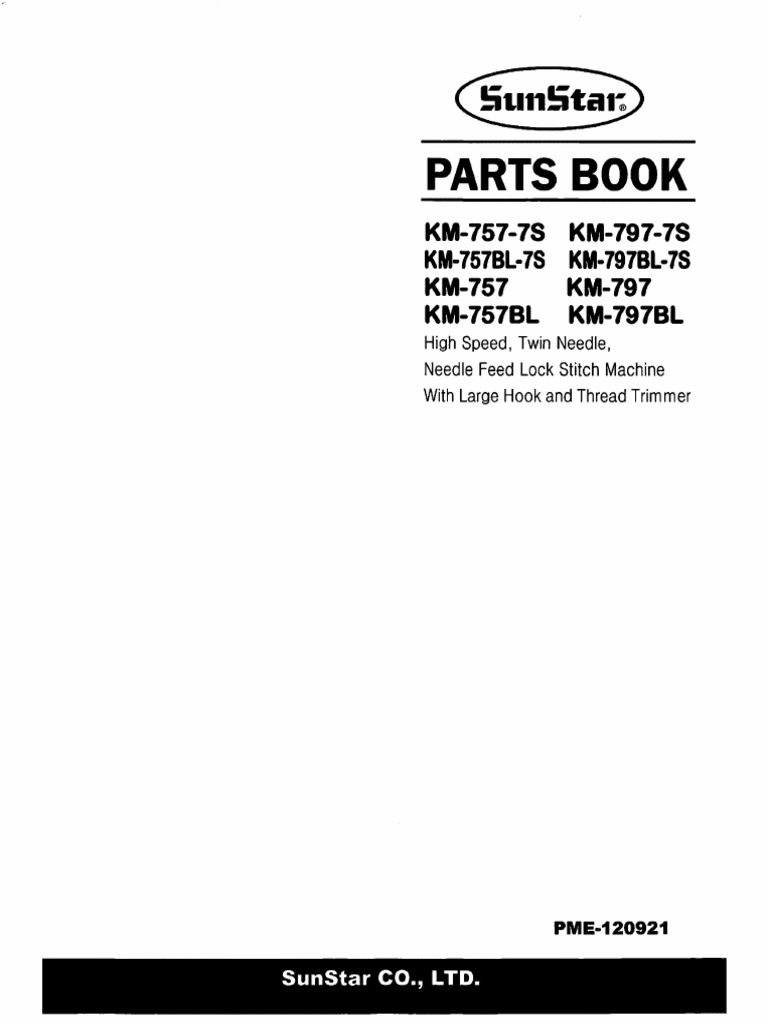 Sunstar KM-757, - 757BL, - 797, - 797BL Edition PME-120921 | PDF ...