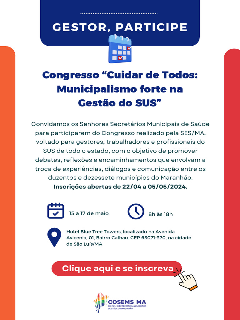 Congresso Cuidar de Todos Municipalismo Forte Na Gestão Do SUS | PDF