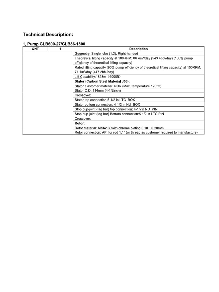 Ficha Técnica t86-1800 | PDF