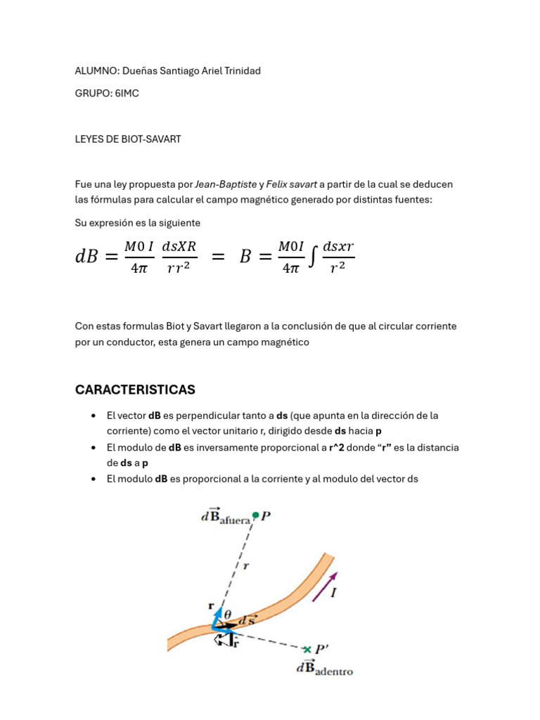 Leyes de Biot-Savart y Cálculo del Campo Magnético | PDF | Integral ...