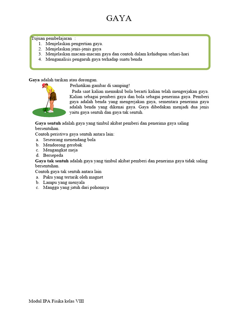 Modul Gaya K13 | PDF