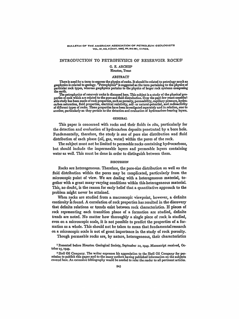 Archie AAPG 1950 | PDF