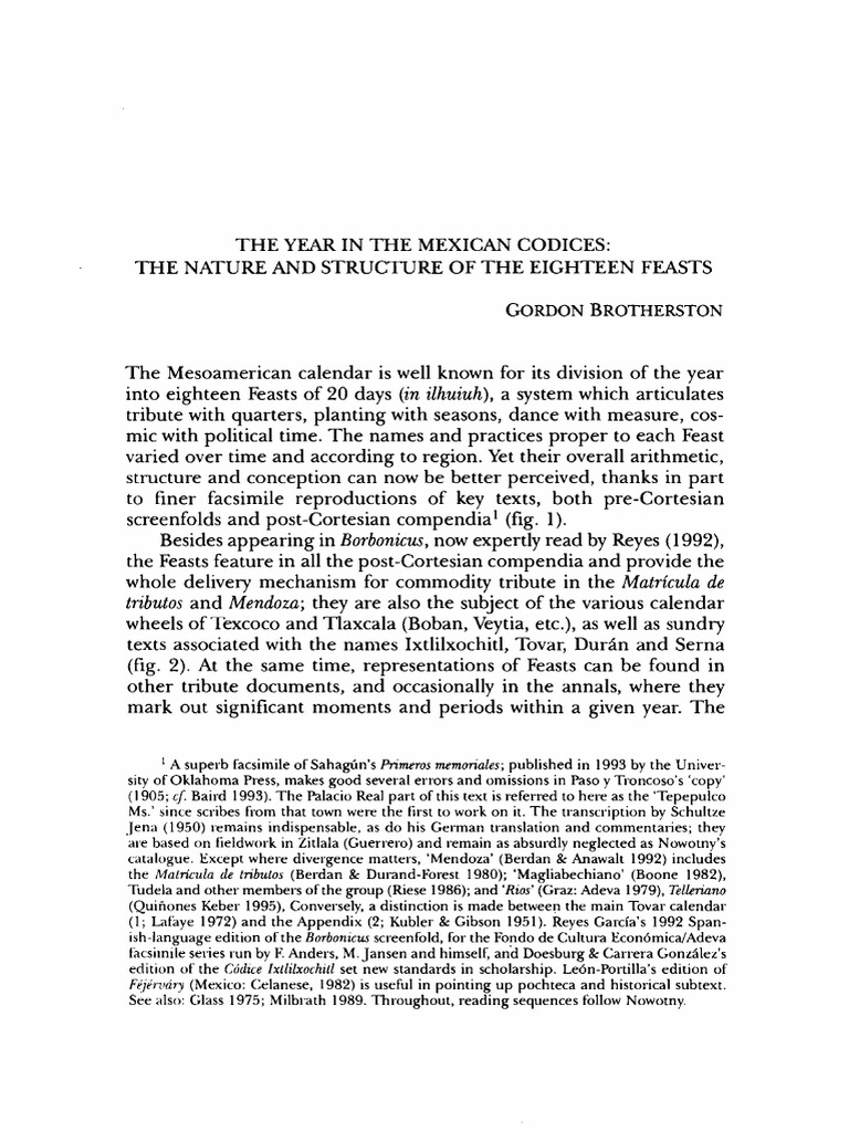 (Brotherston) The Year in The Mexican Codices - The Nature and ...