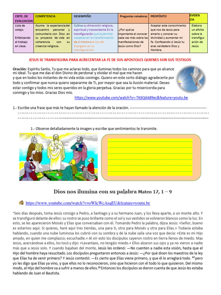 Transfiguracion Jesus Verdadero Dios y Hombre. | PDF | Jesús | Dios