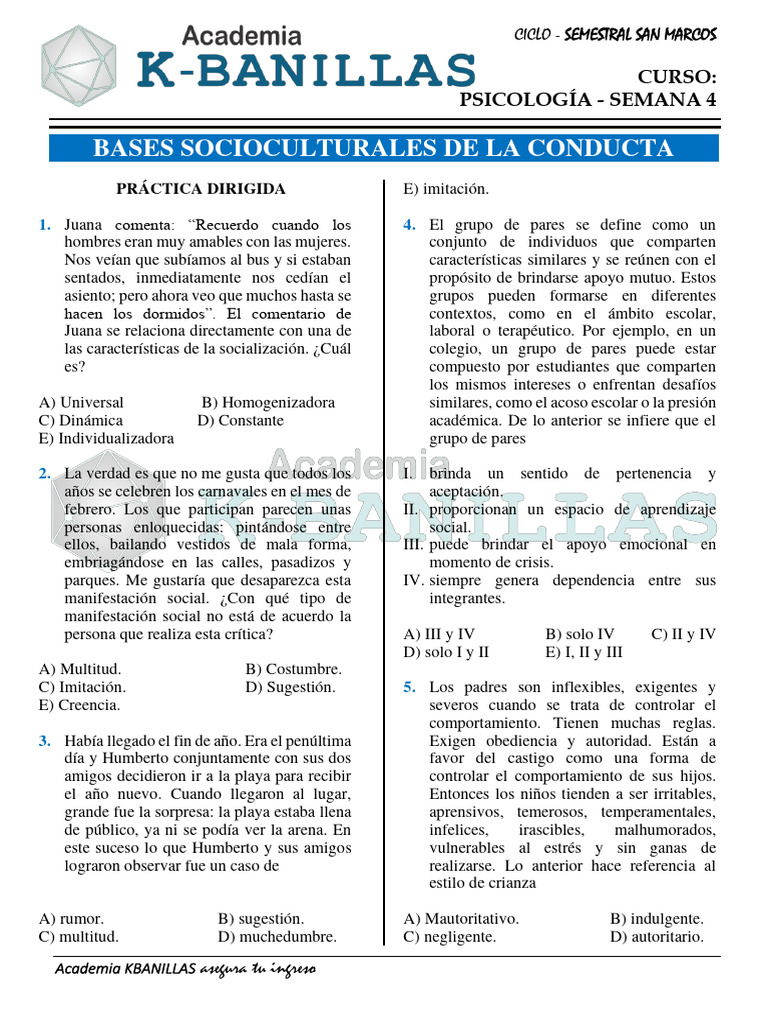 Bases Socioculturales de la Conducta | PDF | Teoría de apego | Familia
