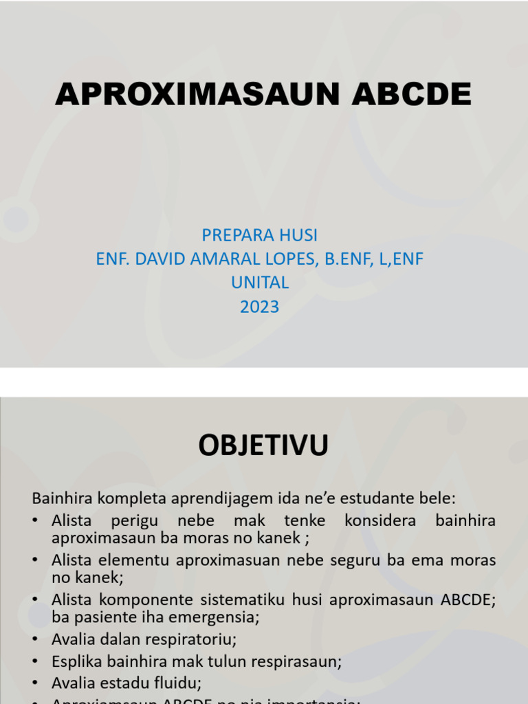 Aproximación ABCDE en Emergencias | PDF | Ciencia y matemáticas