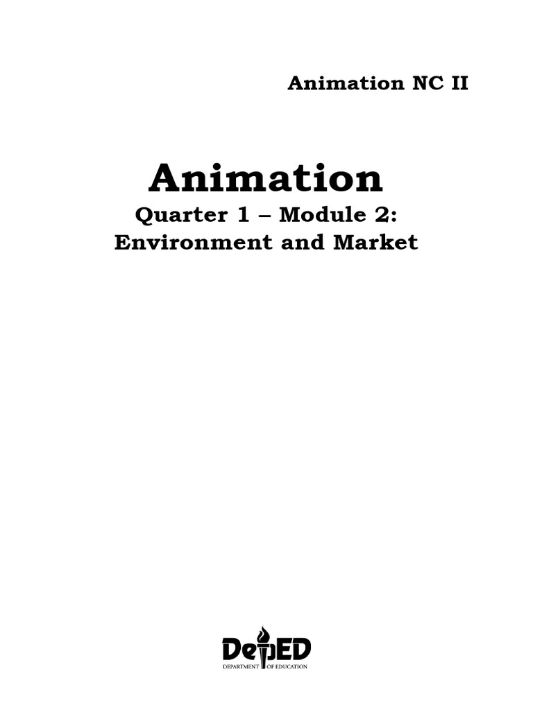 Animation NC II: Market Analysis Module | PDF | Market (Economics ...