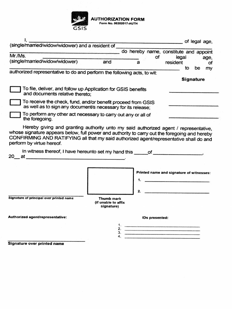 Authorization Form | PDF