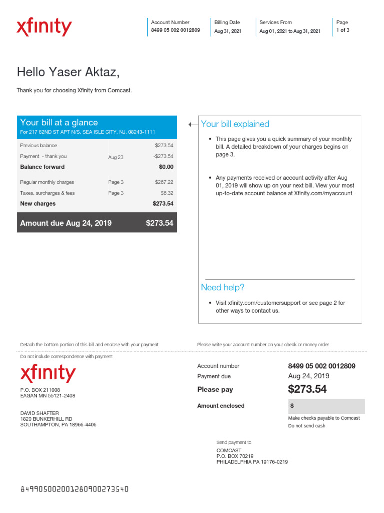 Xfinity 3 | PDF | Fee | Government Finances