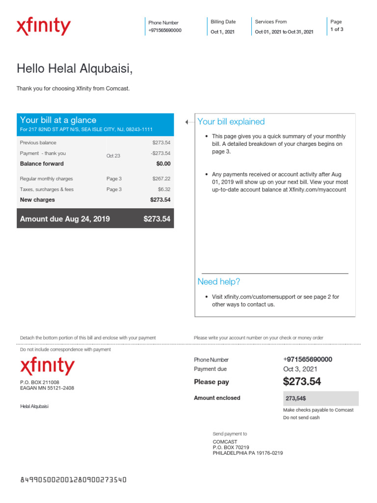Xfinity 2 | PDF | Fee | Government Finances