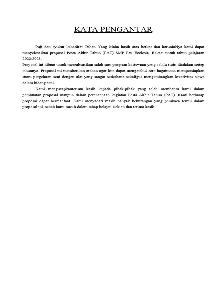 Proposal PAT 2023 | PDF