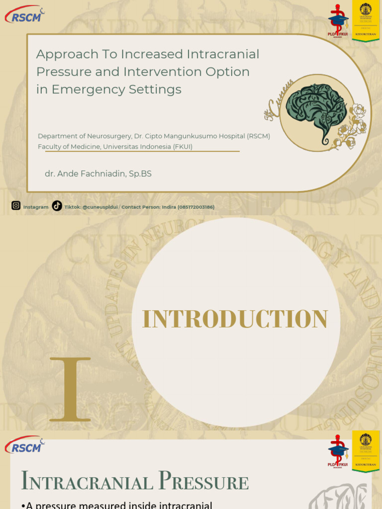 Approach To Increased Intracranial Pressure and Intervention Option in ...
