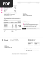 T-Mobile Invoice and Billing Statement | PDF | T Mobile Us | Receipt
