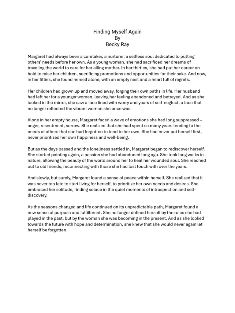 Finding Myself Again | PDF