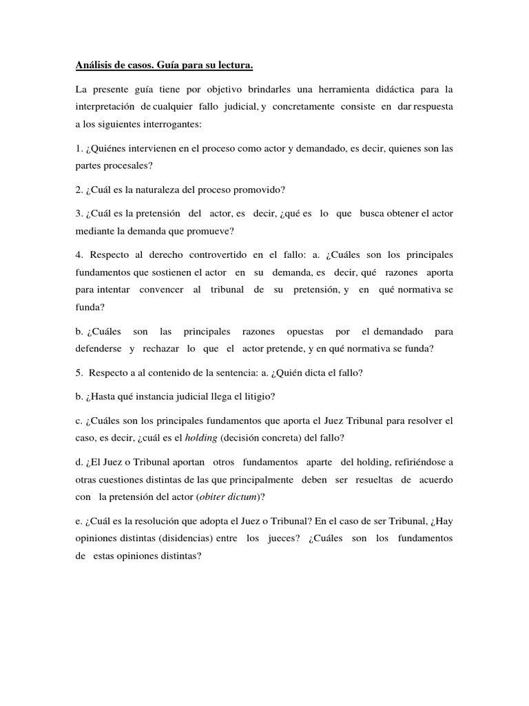 Guia para El Analisis de Fallos - 1 | PDF