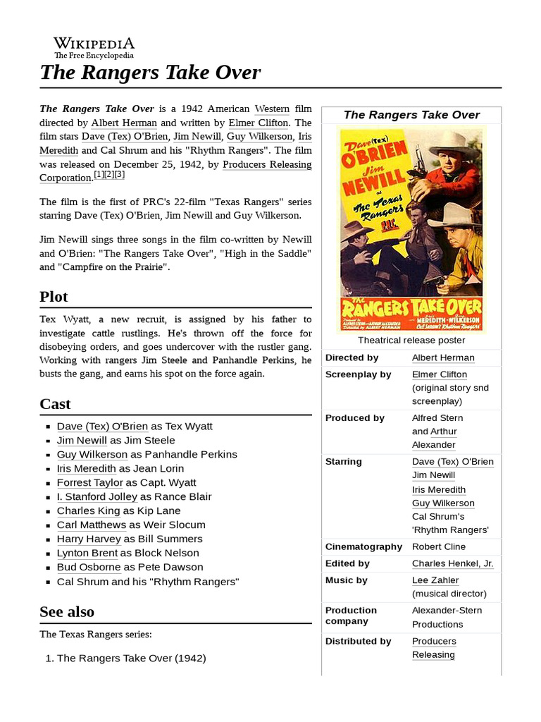 The Rangers Take Over | PDF