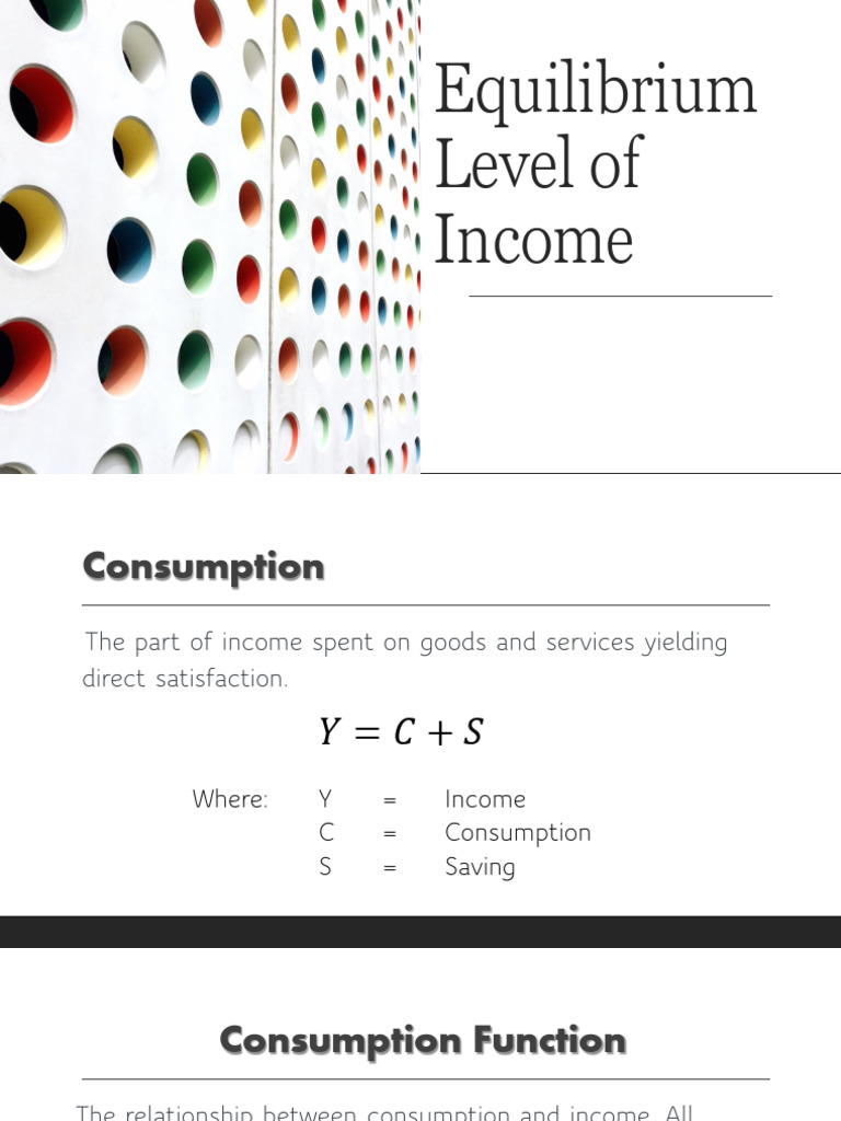 Equilibrium Level of Income | PDF