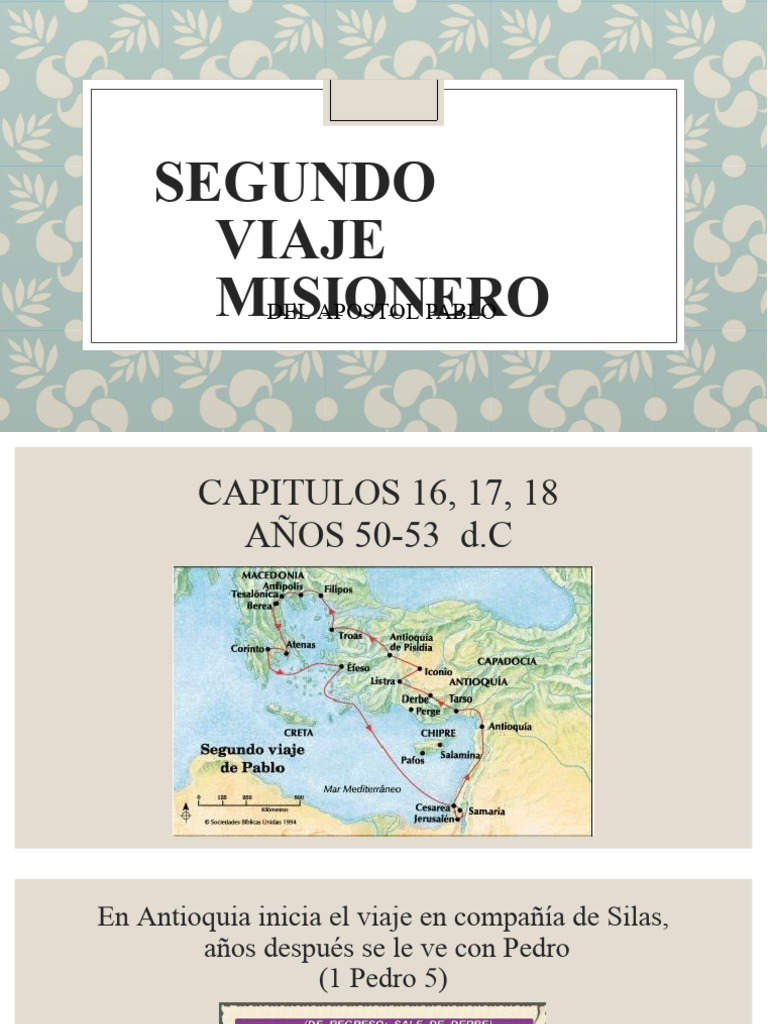 Segundo Viaje Misionero de Pablo | PDF | Pablo el apóstol | espíritu Santo