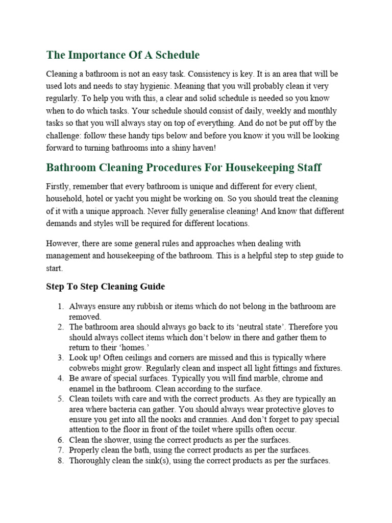 A Step by Step Guide To Cleaning The Bathroom and Everything in It ...