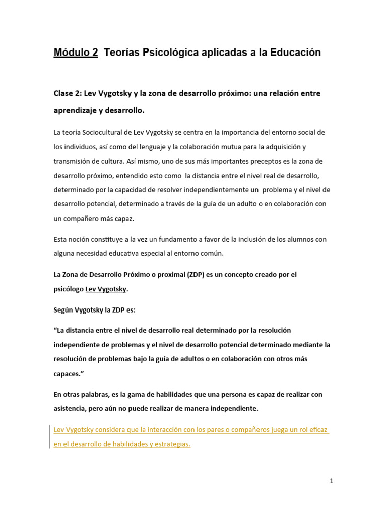 Modulo 2 Clase 2 | Descargar gratis PDF | Aprendizaje | Maestros