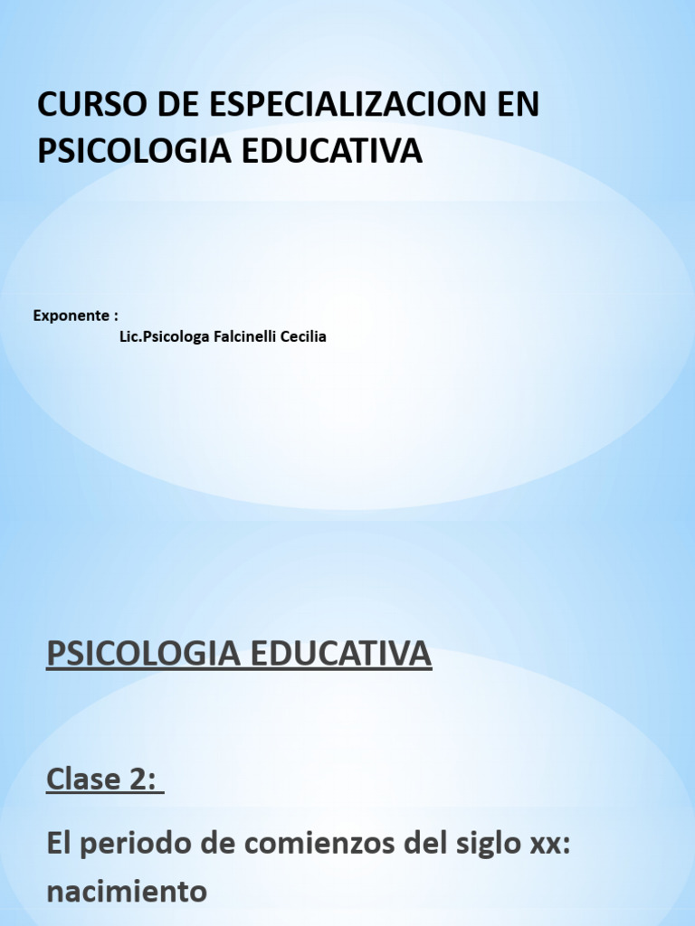 Modulo 1 Clase 2 | PDF | Sicología | Psicología Educacional