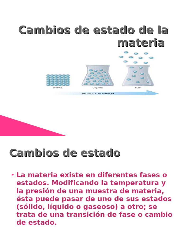 Cambios de estado de la materia | PDF