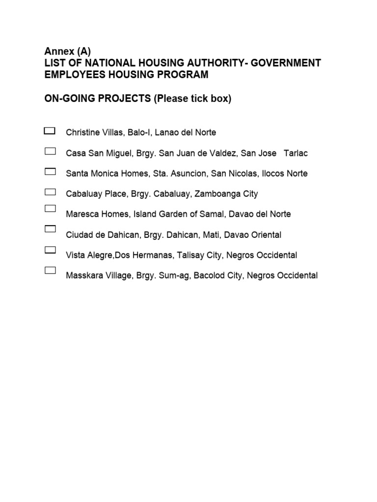 NHA - Application Form GEHP (Annex A) | PDF