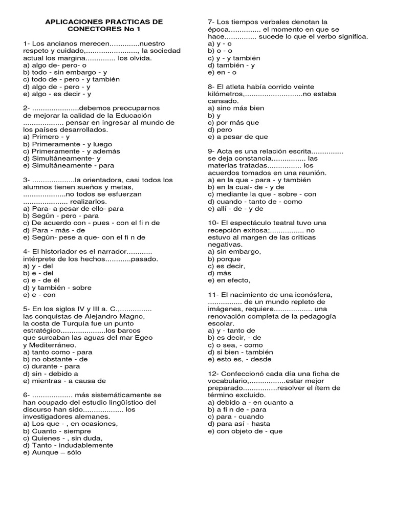Aplicacion Practica de Conectores | PDF | Métodos y materiales de ...