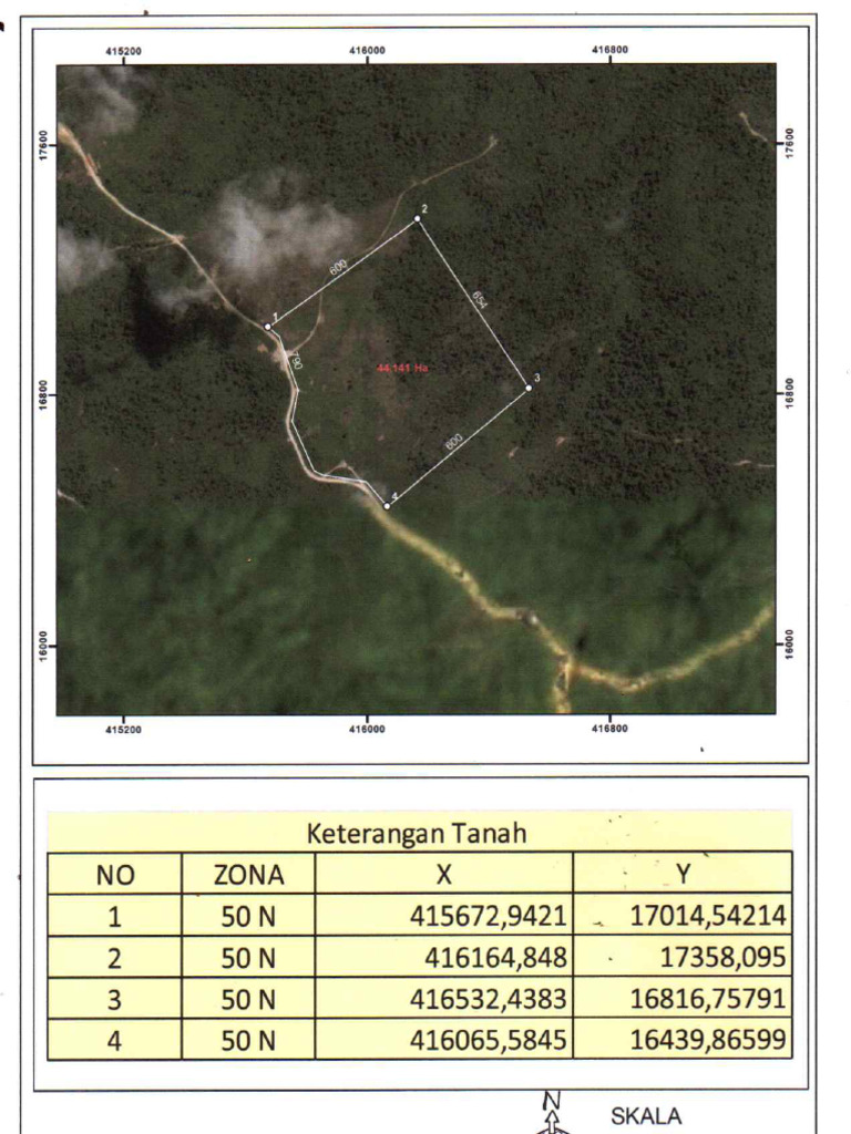 Contoh Data Koordinat Tanah | PDF