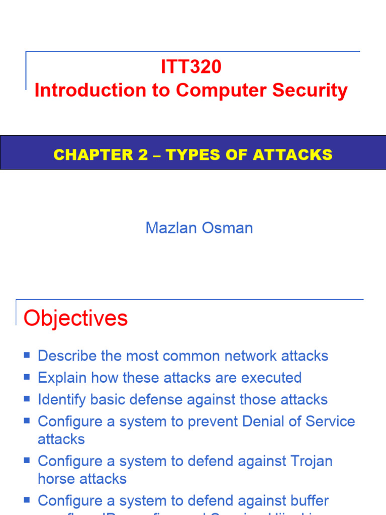 Chapter 02 Types of Attacks | Download Free PDF | Denial Of Service ...