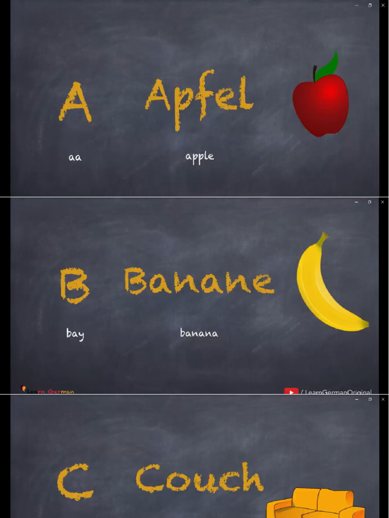 GERMAN A1 Alphabet | PDF